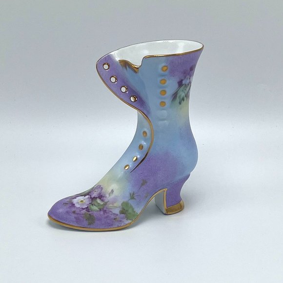 Accents | Collectible Limoges China Boot With Gorgeous Colors Detail ...